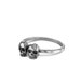 Double Skull Stacking Ring - Antique Silver Two Skull Stackable Ring - Etsy