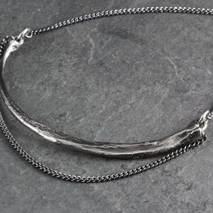Snake Rib Necklace - Antique Silver Python Rib Necklace - Silver Bone ...