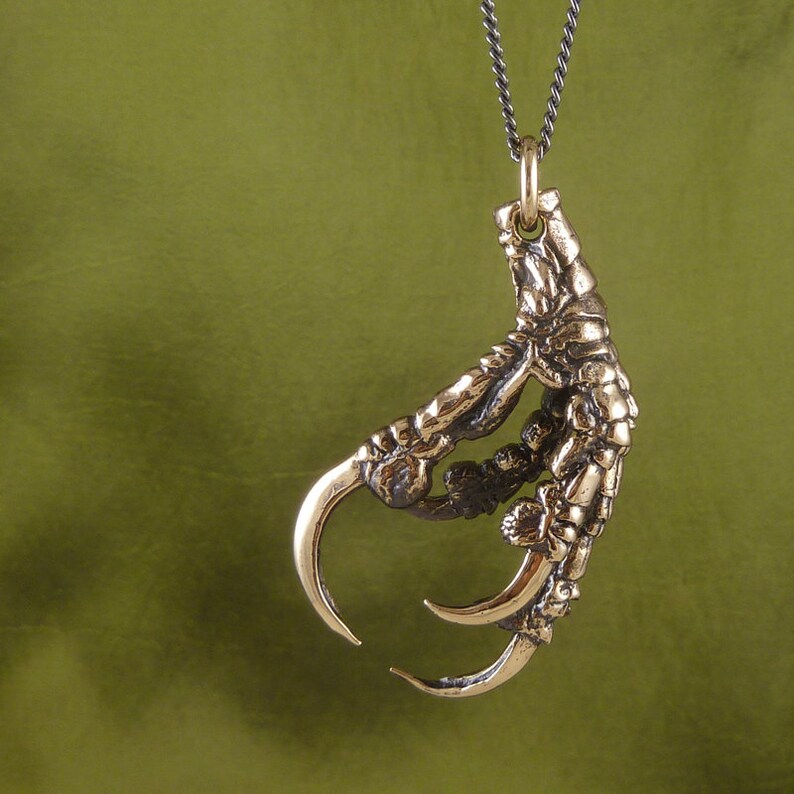 Bird Claw Necklace Bronze Crow Claw Necklace Bird Foot | Etsy