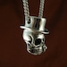Voodoo Skull Necklace - Antique Silver Skull Pendant - Steampunk Skull ...