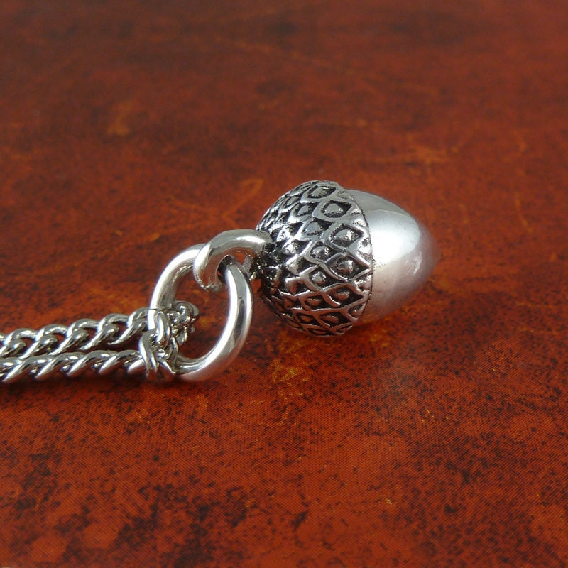 Acorn Necklace Antique Silver Acorn Pendant | Etsy
