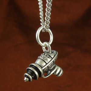 Ray Gun Necklace - Antique Silver Ray Gun Pendant - Sci Fi Jewelry - Etsy