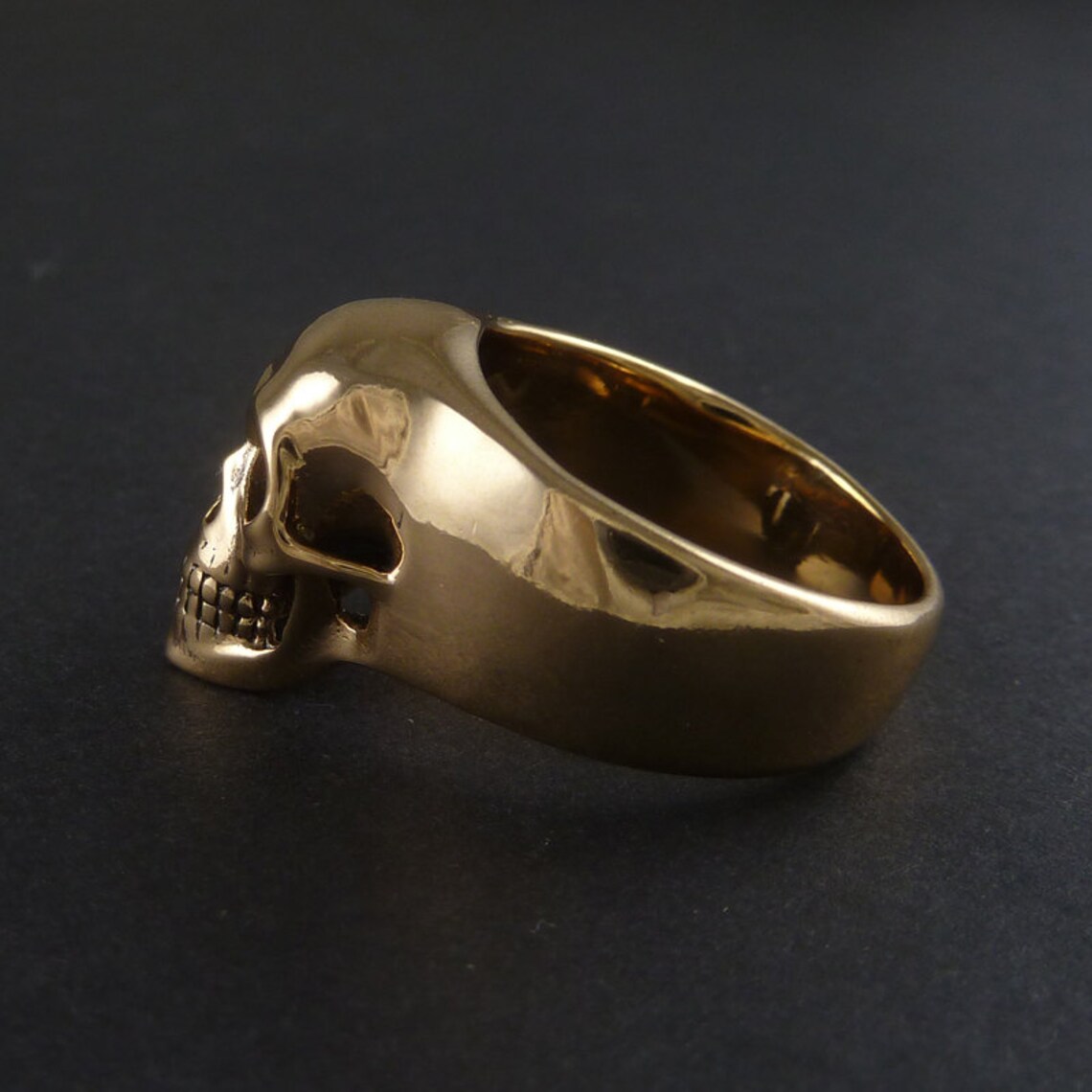 Statement Ring Skull Ring Bronze Human Skull Ring - Etsy