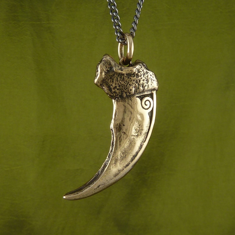 Bear Claw Necklace - Bronze Bear Claw Pendant - Etsy