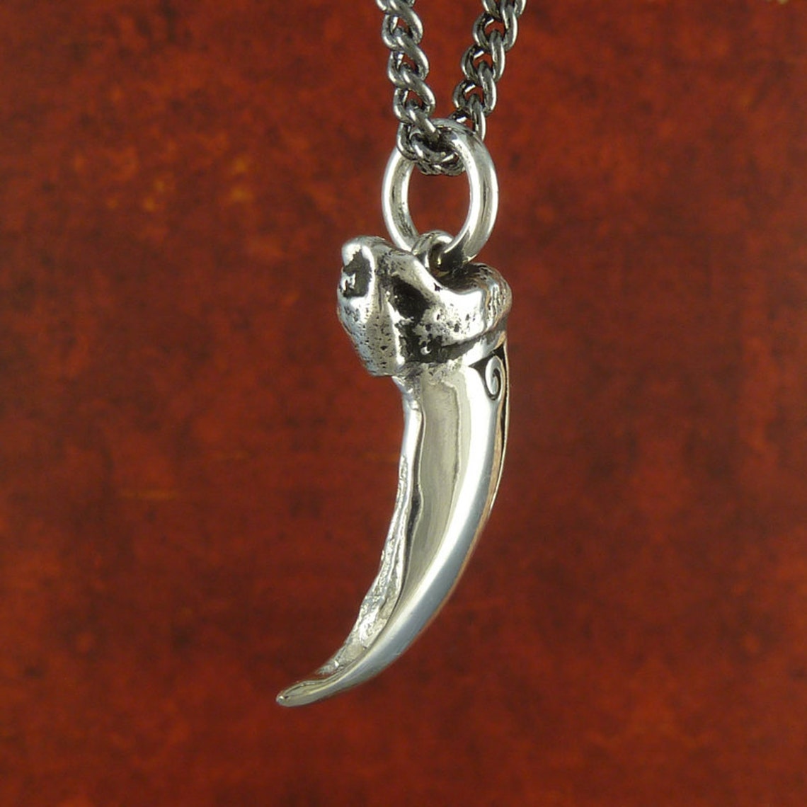 Wolf Claw Necklace - Antique Silver Wolf Claw Pendant - Claw Necklace ...