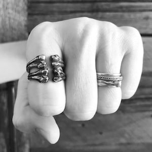 Femur Bone Ring - Antique Silver Femur Bone Ring - Etsy