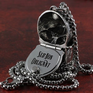 Skull Locket - Sterling Silver Memento Mori - Sterling Silver Human ...