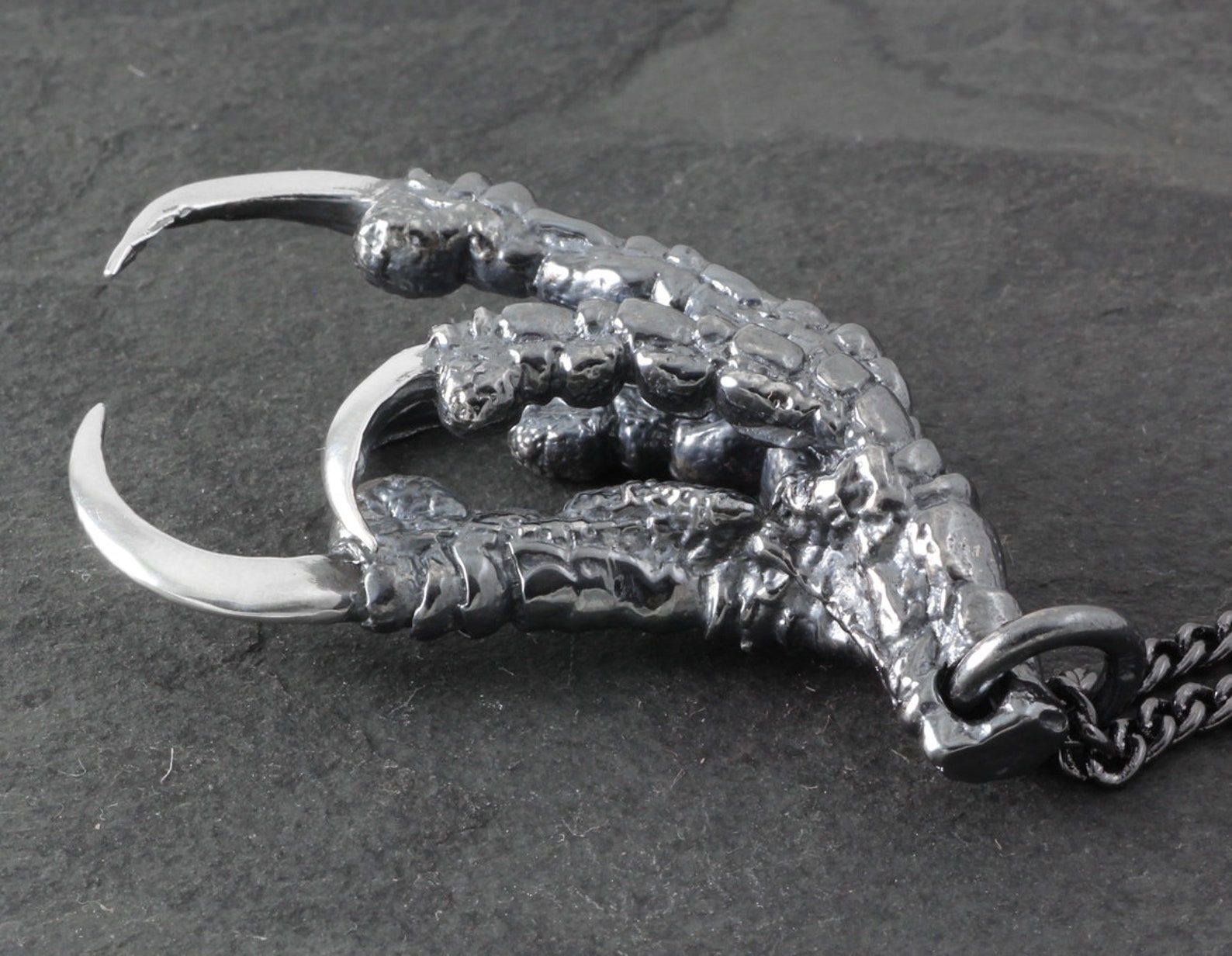 Crow Claw Necklace Sterling Silver Crow Foot Pendant Bird - Etsy