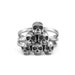 Double Skull Stacking Ring - Antique Silver Two Skull Stackable Ring - Etsy