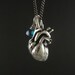 December Birthstone - Anatomical Heart Necklace With Sterling Silver ...