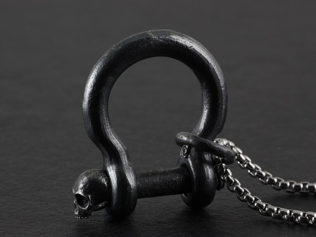 Shackle Necklace - Sterling Silver Shackle Pendant - Shackle Jewelry - Etsy