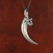 Raven Talon Necklace Antique Silver Bird Talon Pendant - Etsy
