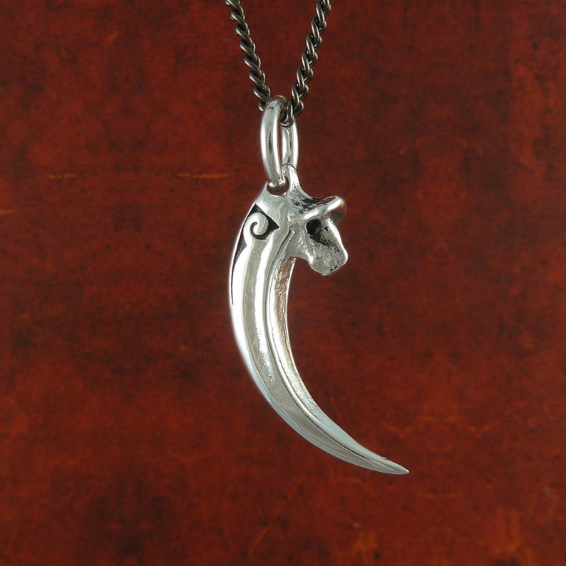 Raven Talon Necklace Antique Silver Bird Talon Pendant - Etsy