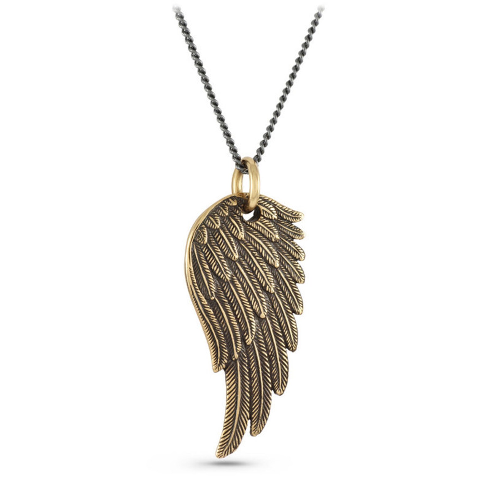 Angel Wing Necklace - Bronze Angel Wing Pendant - Wing Necklace - Etsy