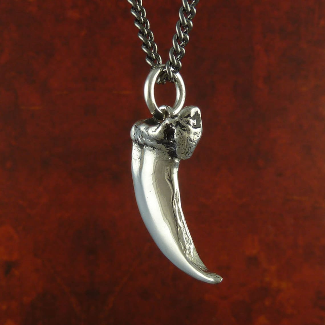 Wolf Claw Necklace - Antique Silver Wolf Claw Pendant - Claw Necklace ...