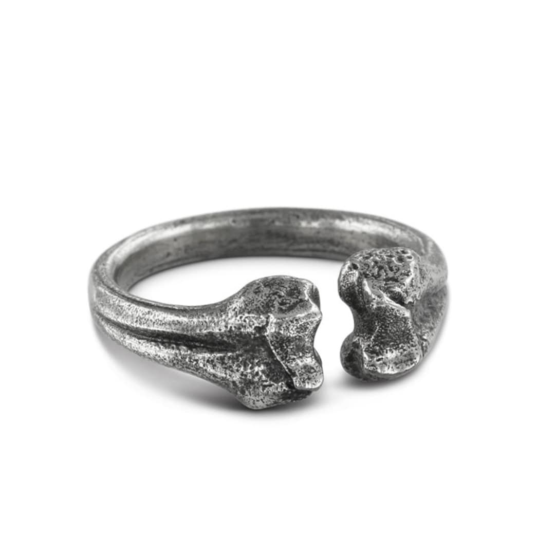 Femur Bone Ring - Antique Silver Femur Bone Ring - Etsy