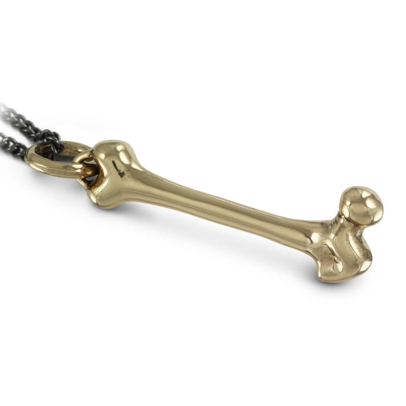 Femur Bone Necklace Bronze Femur Bone Pendant Anatomy | Etsy