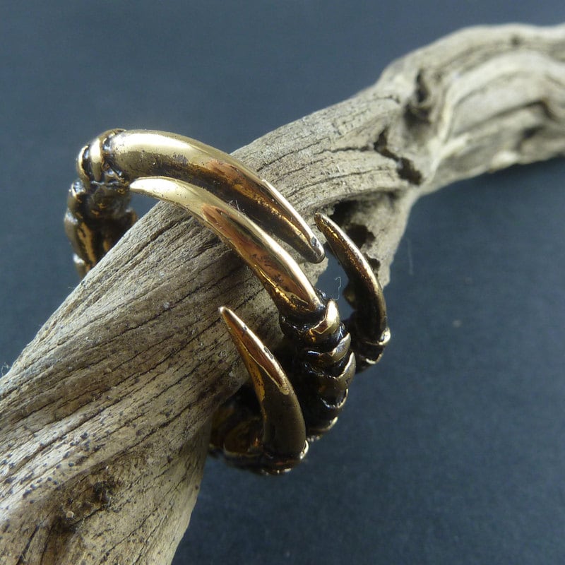 Crow Claw Ring Bronze Bird Claw Ring Raven Claw Ring - Etsy