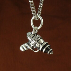Ray Gun Necklace - Antique Silver Ray Gun Pendant - Sci Fi Jewelry - Etsy