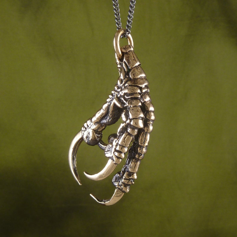 Bird Claw Necklace Bronze Crow Claw Necklace Bird Foot | Etsy