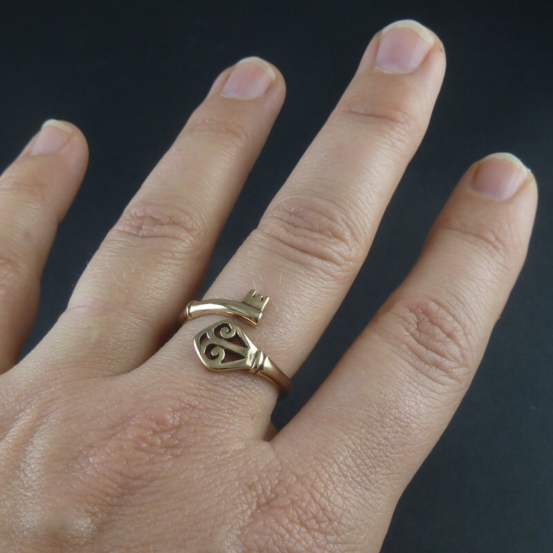 Key Ring Bronze Key Ring Key Bypass Ring | Etsy