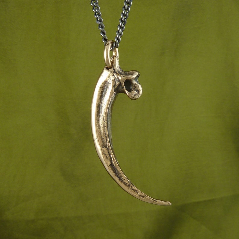 Bronze Eagle Talon Necklace Golden Eagle Talon Pendant | Etsy