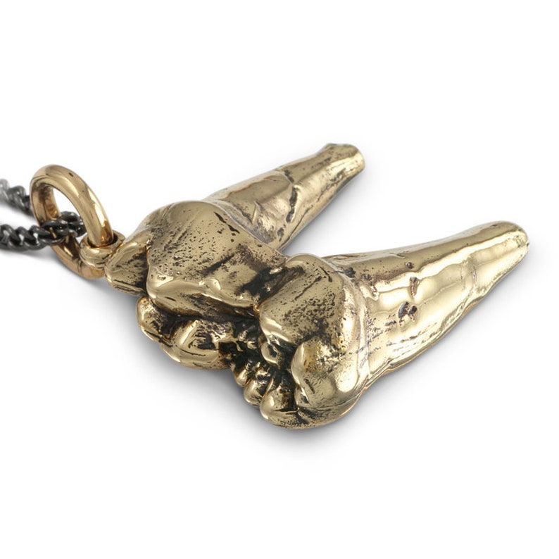 Tooth Necklace Bronze Cave Bear Molar Tooth Pendant Molar | Etsy