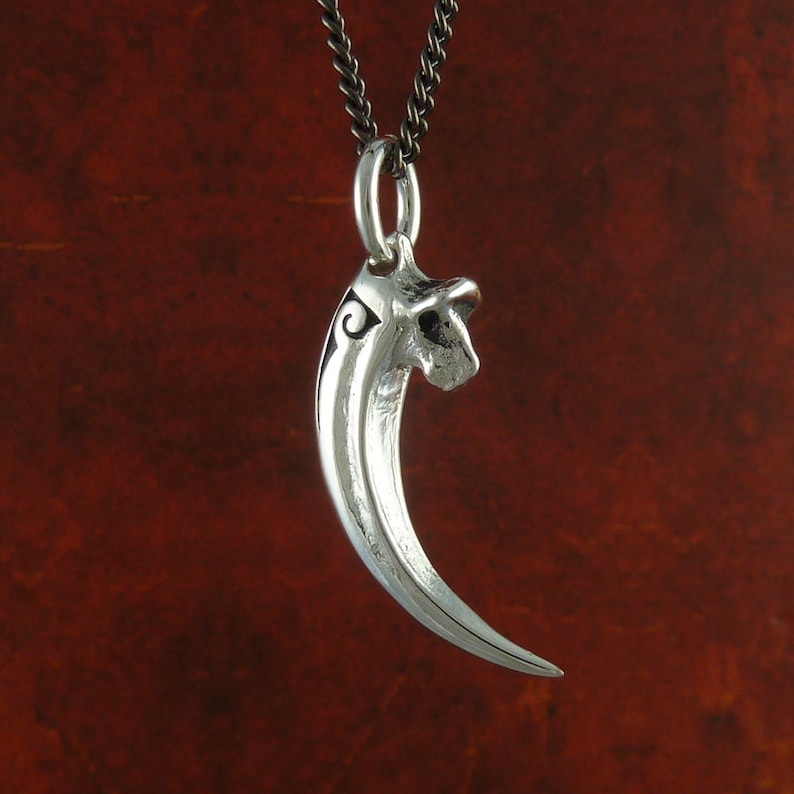 Raven Talon Necklace Antique Silver Bird Talon Pendant | Etsy