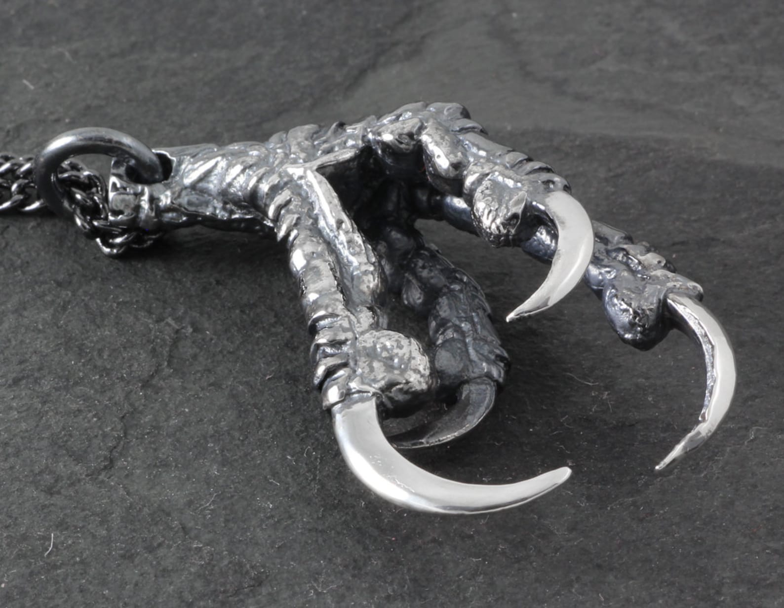 Crow Claw Necklace Sterling Silver Crow Foot Pendant Bird - Etsy