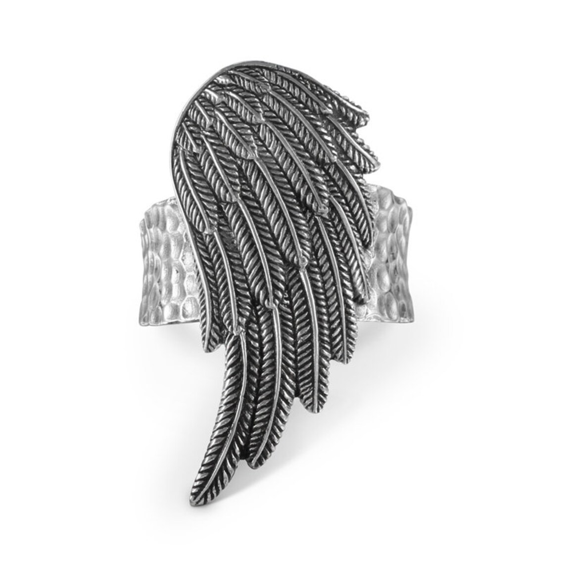 Wing Ring White Bronze Wing Ring - Etsy