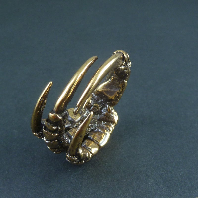 Crow Claw Ring - Bronze Bird Claw Ring - Raven Claw Ring - Etsy