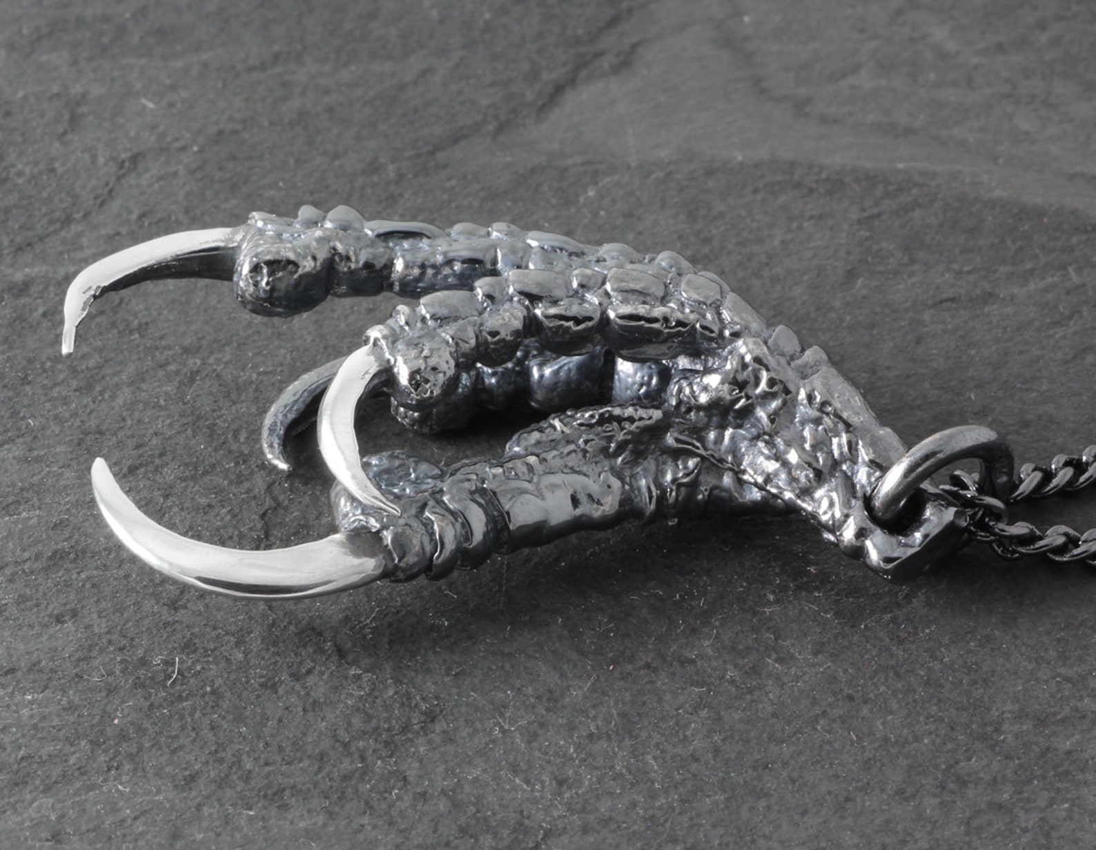 Crow Claw Necklace Sterling Silver Crow Foot Pendant Bird - Etsy