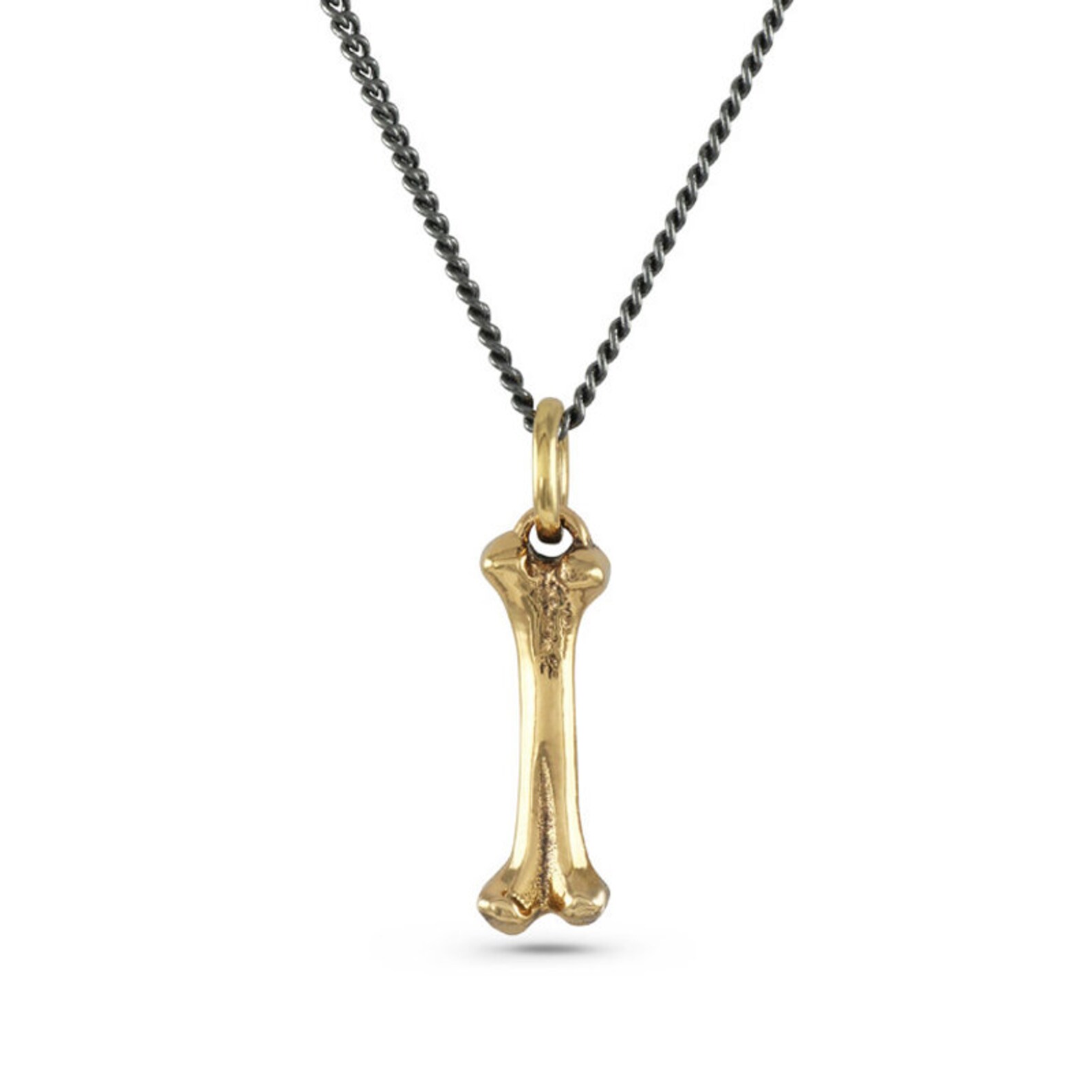 Small Bone Necklace Small Bronze Bone Pendant Anatomy | Etsy