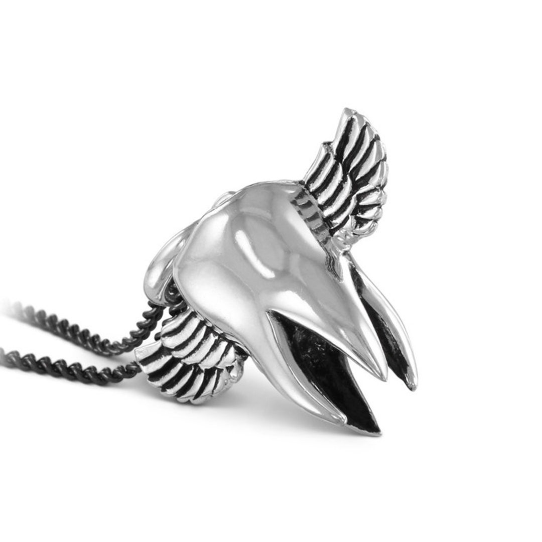 Tooth Necklace - Antique Silver Flying Tooth Pendant - the Lucky Tooth ...