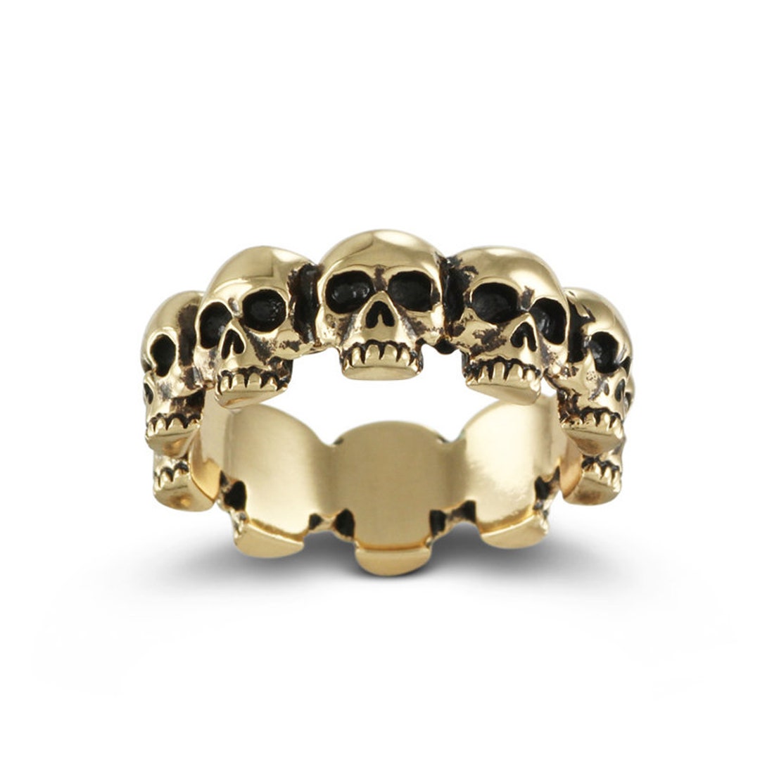 Skull Ring - Bronze Multi Skull Ring - the Ring of Skulls - Etsy