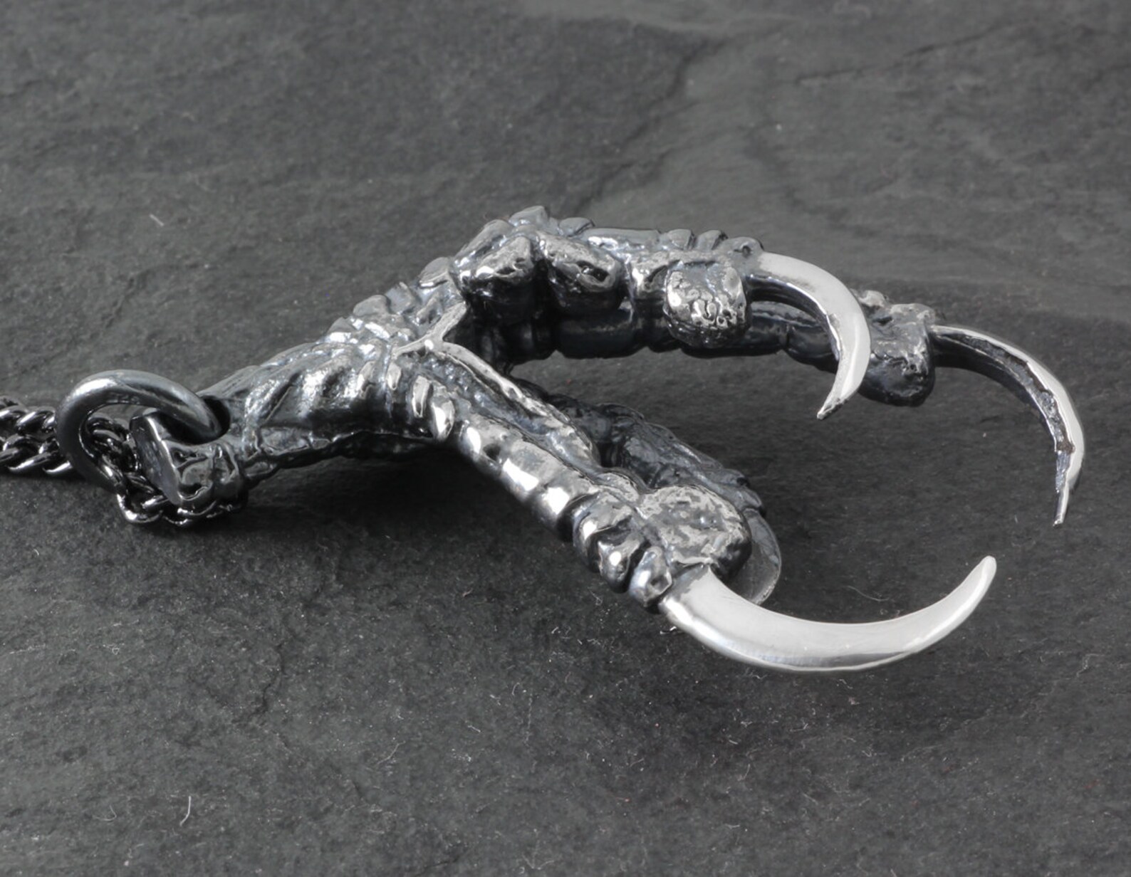 Crow Claw Necklace Sterling Silver Crow Foot Pendant Bird - Etsy