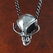 Alien Skull Necklace Antique Silver Alien Pendant Alien Jewelry - Etsy