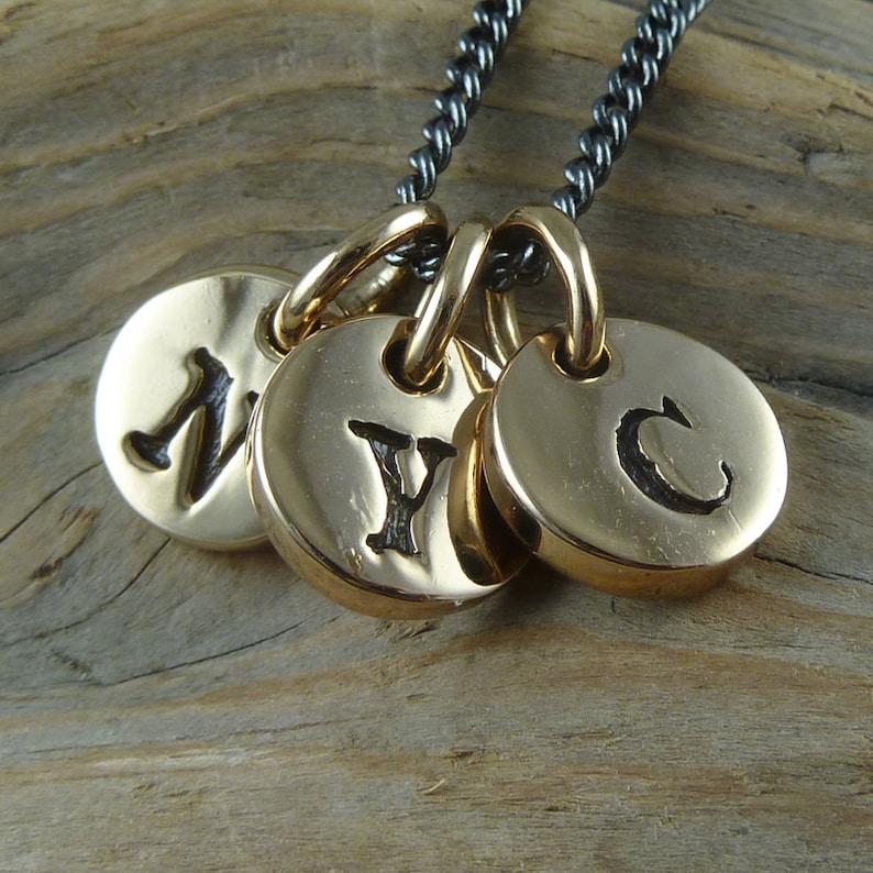 NYC Necklace - Bronze New York City Initial Charm Necklace - Etsy