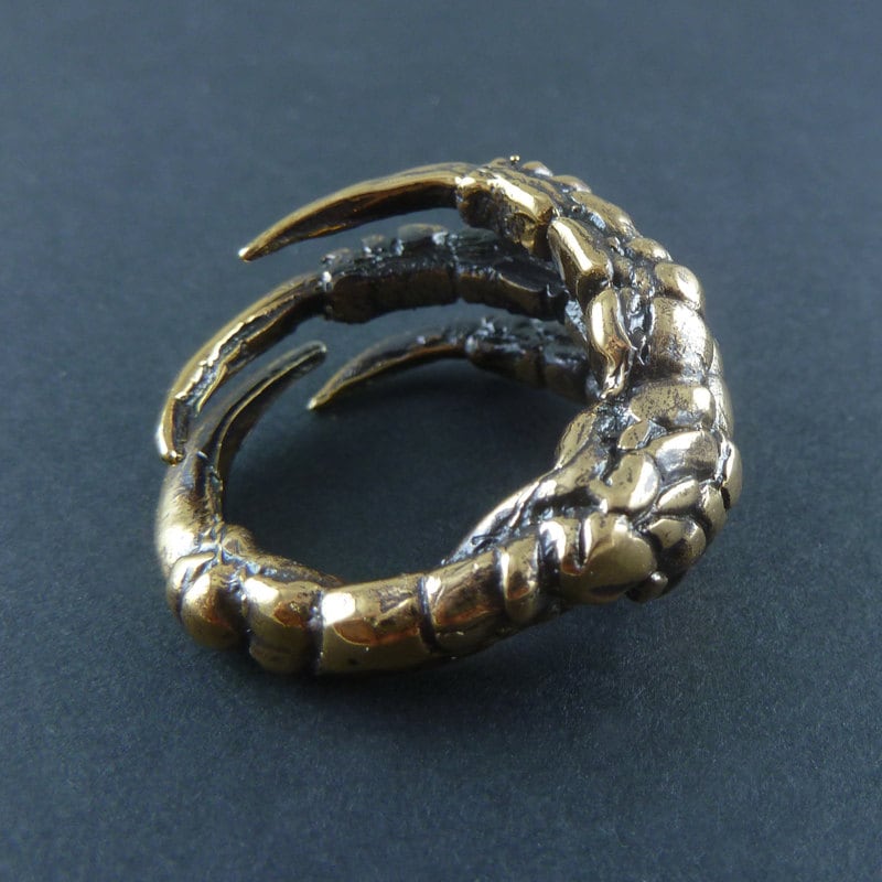 Crow Claw Ring - Bronze Bird Claw Ring - Raven Claw Ring - Etsy
