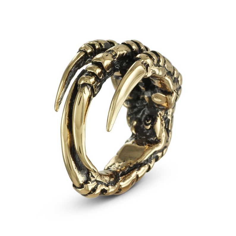 Crow Claw Ring Bronze Bird Claw Ring Raven Claw Ring - Etsy