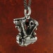 Motorcycle Engine Necklace - Antique Silver Harley Davidson Panhead V ...