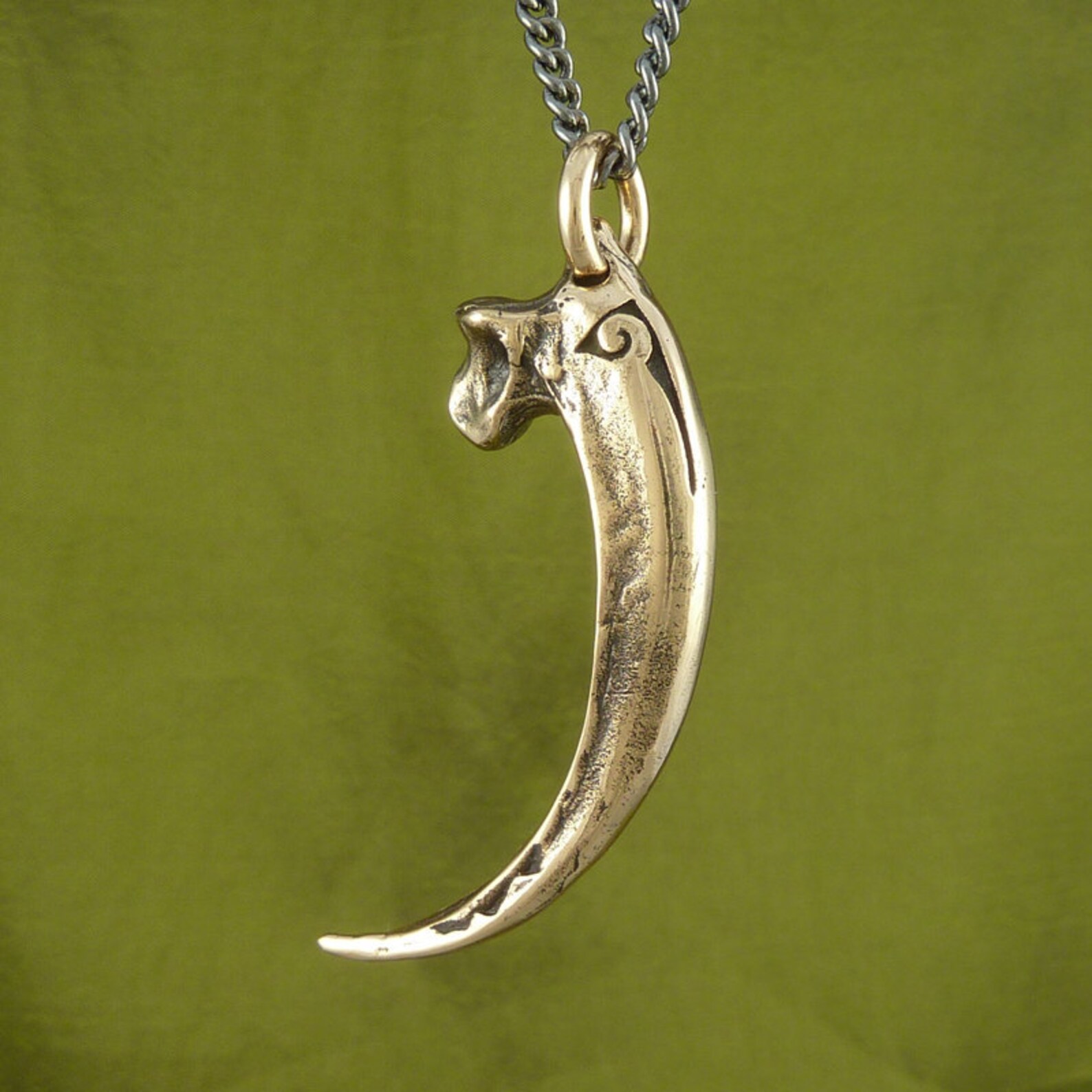 Bronze Eagle Talon Necklace Golden Eagle Talon Pendant | Etsy