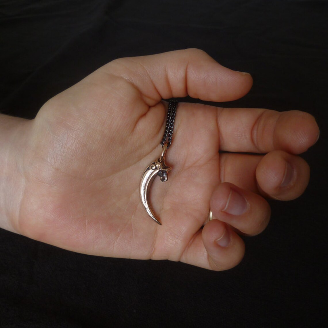 Raven Talon Necklace Bronze Bird Talon Pendant Talon | Etsy
