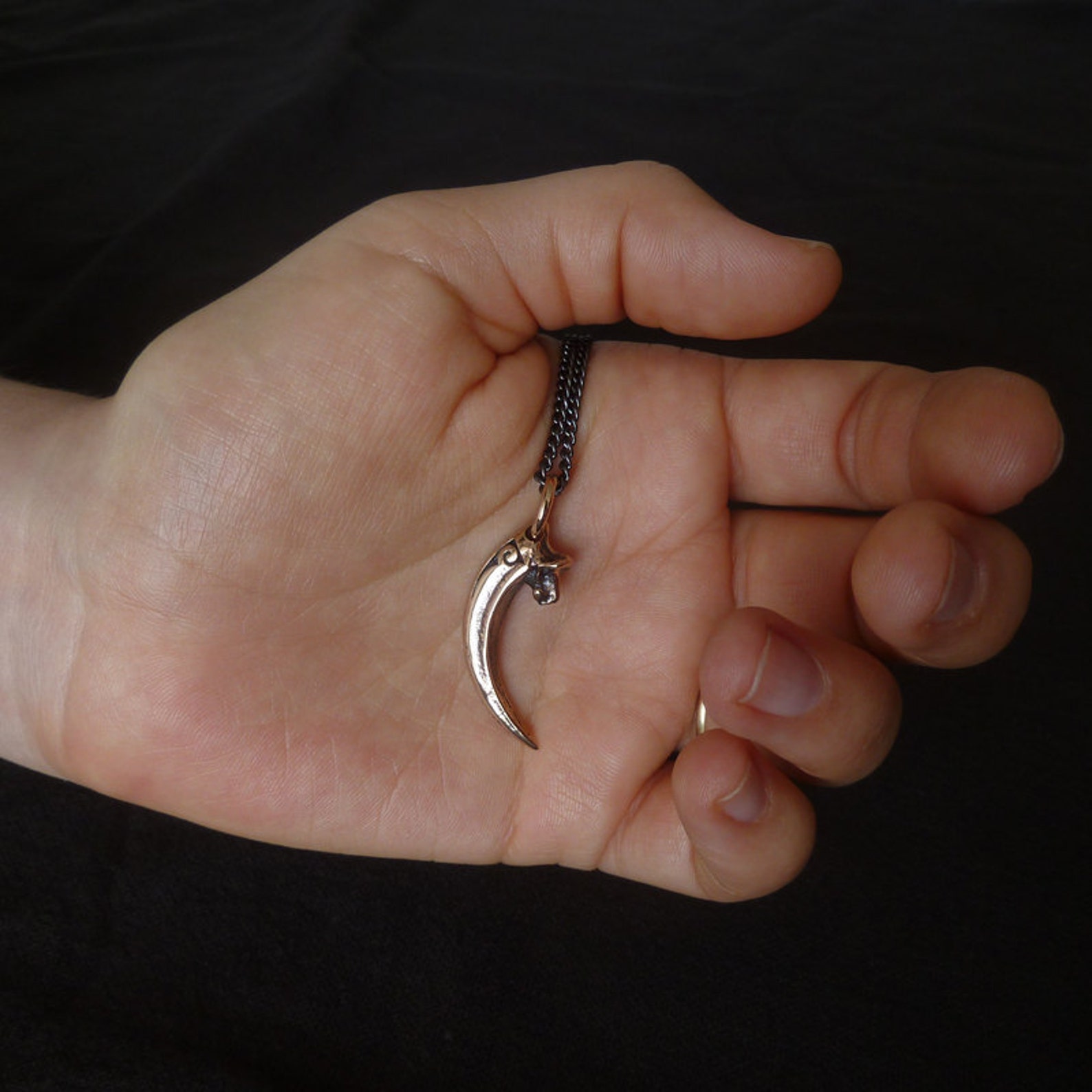 Raven Talon Necklace Bronze Bird Talon Pendant Talon | Etsy