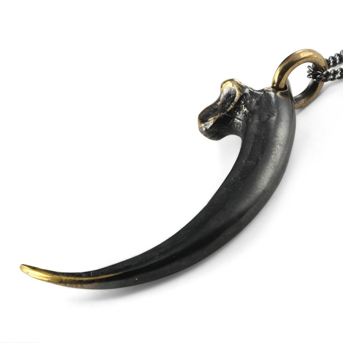 Talon Necklace - Black Golden Eagle Talon Pendant - Etsy