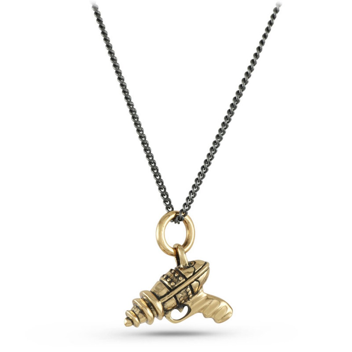 Ray Gun Necklace Bronze Ray Gun Pendant Sci Fi Necklace | Etsy