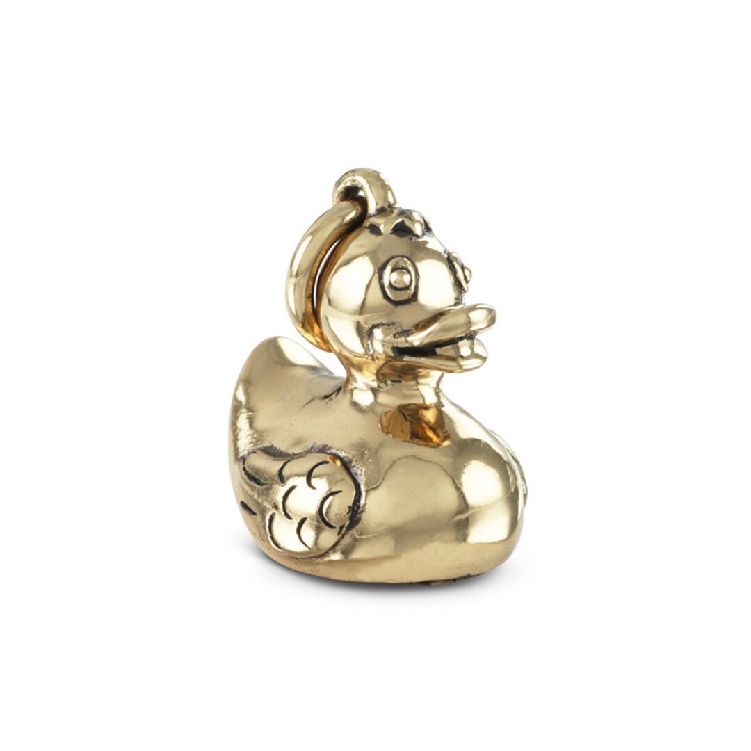 Rubber Duck Necklace - Bronze Rubber Ducky Pendant - the Lucky Duck - Etsy