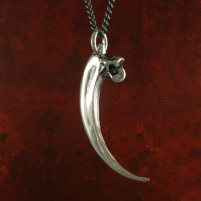 Eagle Talon Necklace Antique Silver Golden Eagle Talon | Etsy