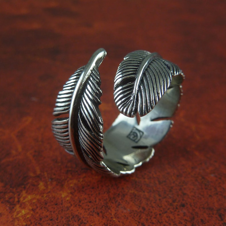 Feather Ring Antique Silver Feather Ring Silver Feather - Etsy Canada