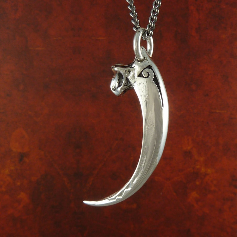 Eagle Talon Necklace Antique Silver Golden Eagle Talon - Etsy